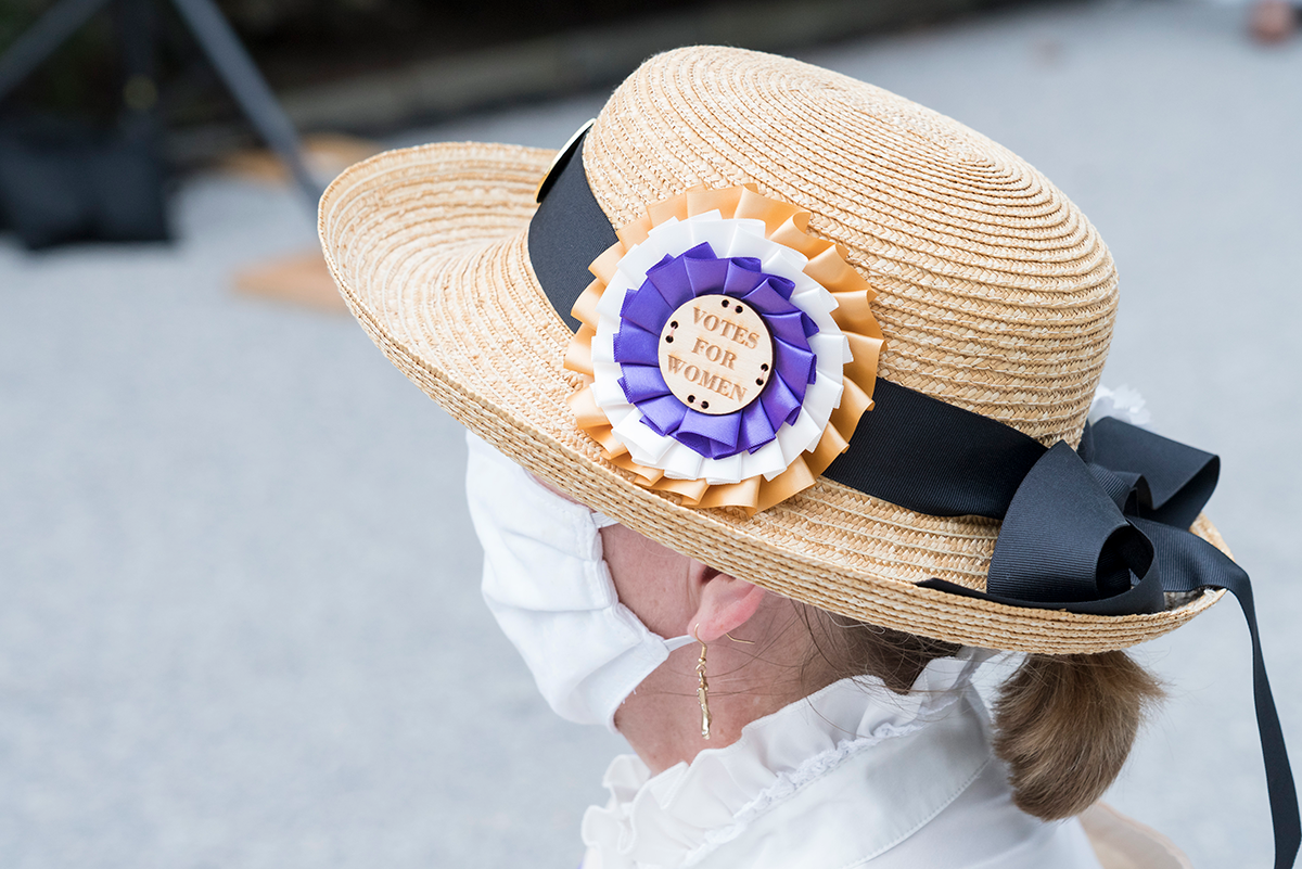 Women’s Suffrage Honored with the Justice Bell, Skydivers and a Toast